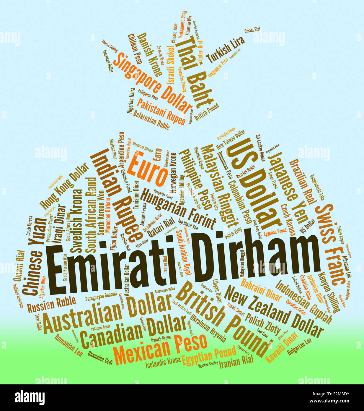Emirati Dirham Indicating United Arab Emirates And Currency Exchange ...