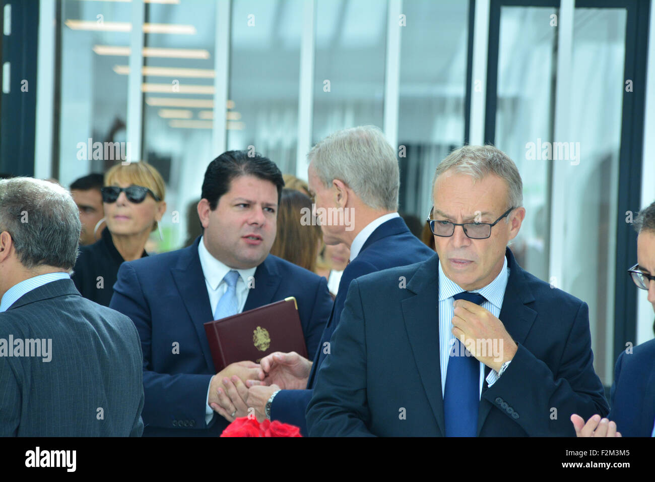 Gibraltar. 21st September, 2015. Minister for Education Gilbert Licudi ...