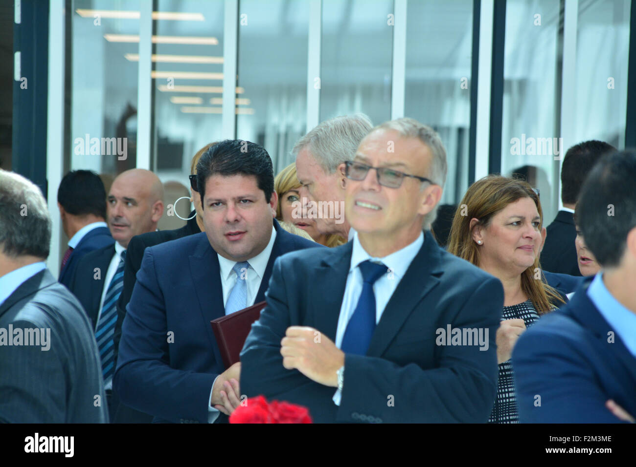 Gibraltar. 21st September, 2015. Minister for Education Gilbert Licudi ...