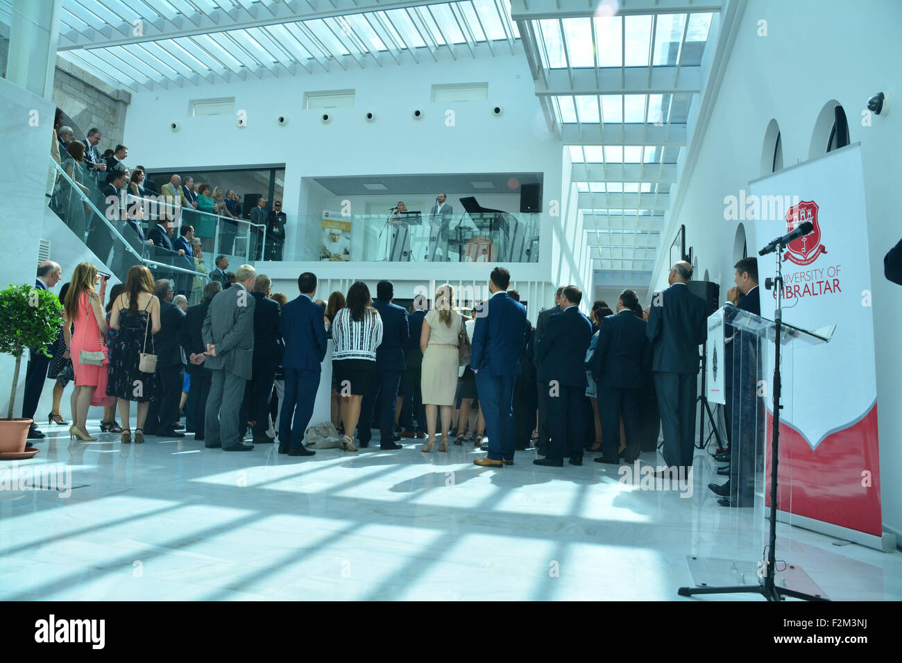 Gibraltar. 21st September, 2015. Minister for Education Gilbert Licudi ...
