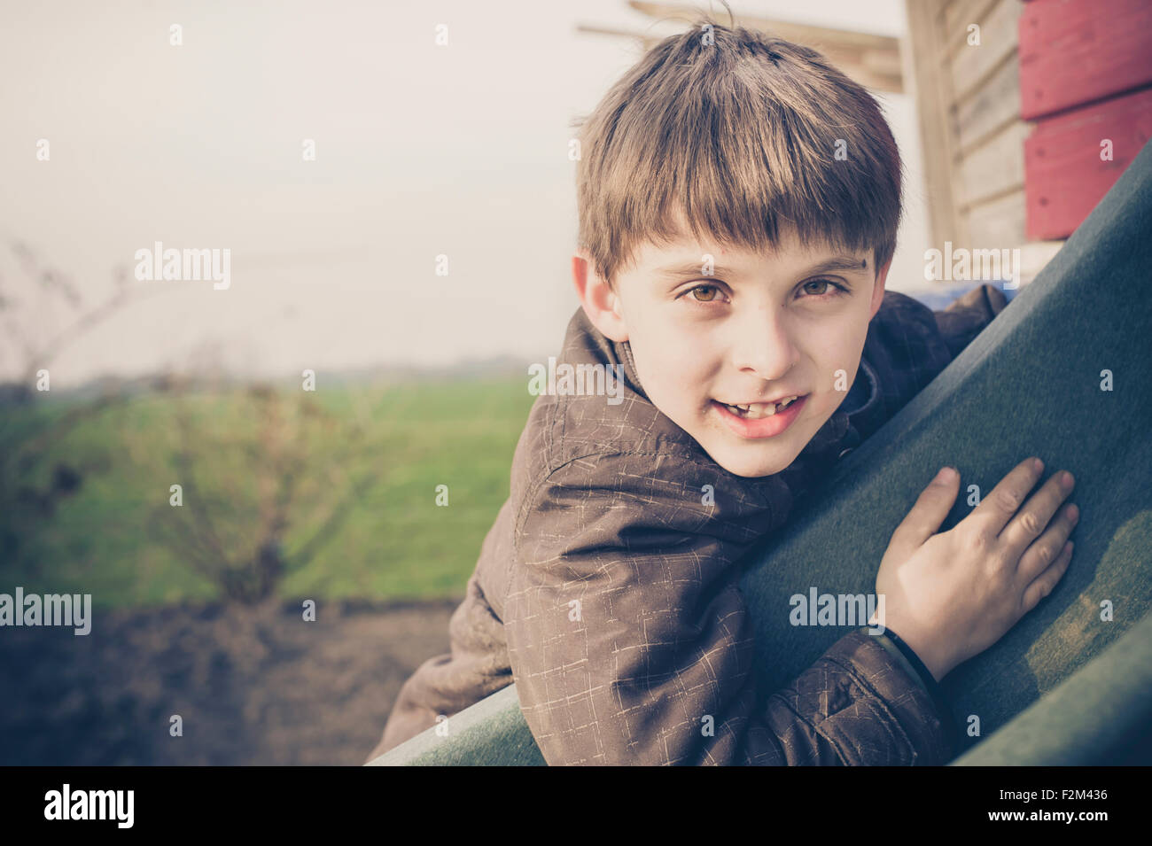 Portrait of smiling boy Stock Photo - Alamy