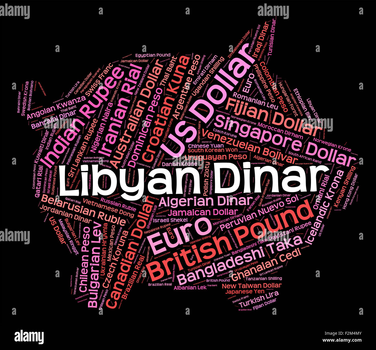 Libyan Dinar Representing Exchange Rate And Forex Stock Photo - Alamy