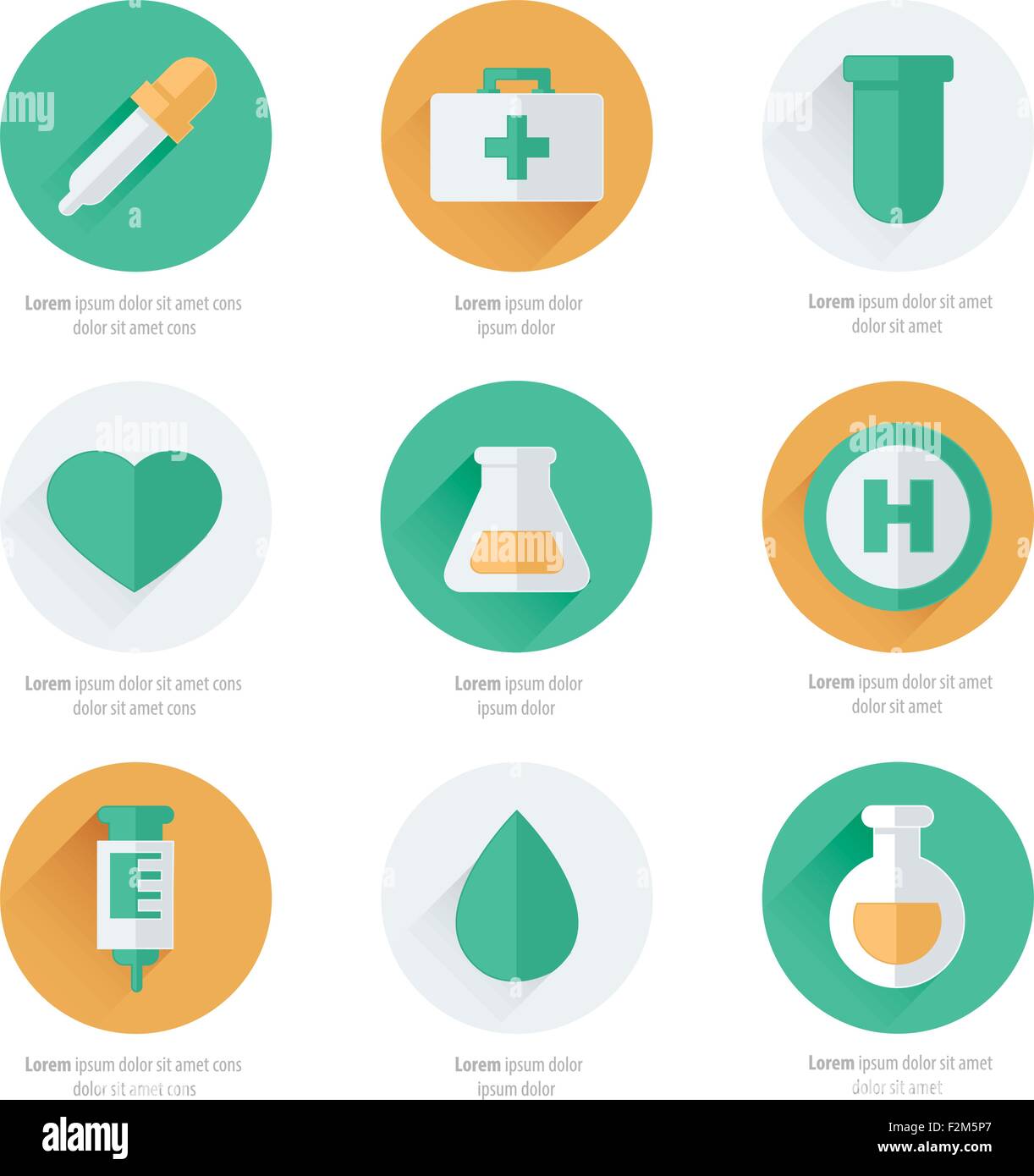 medical Flat Icons Design Stock Vector Image & Art - Alamy