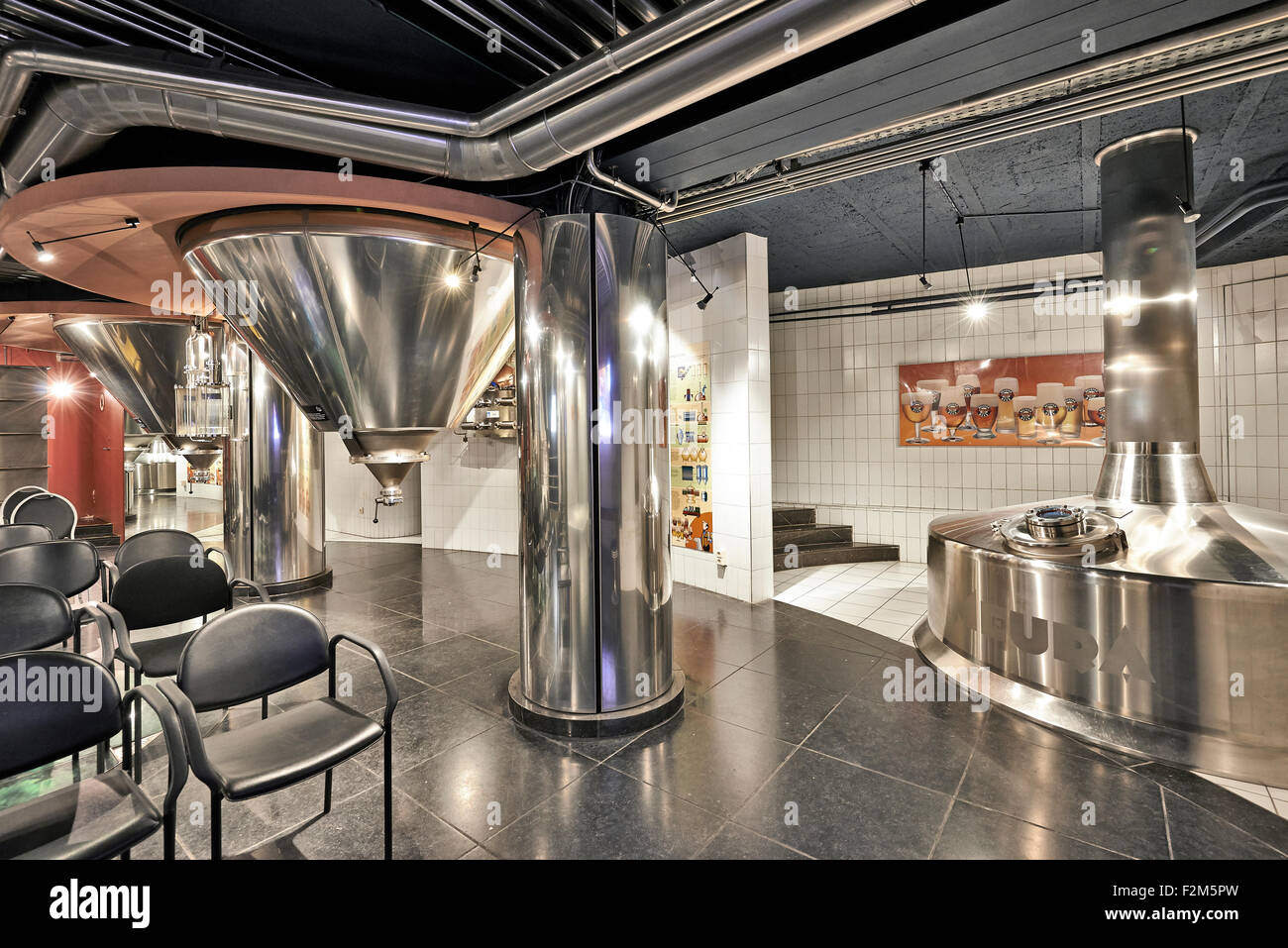 Section of the New story of beer in the brewery museum in the house of ...