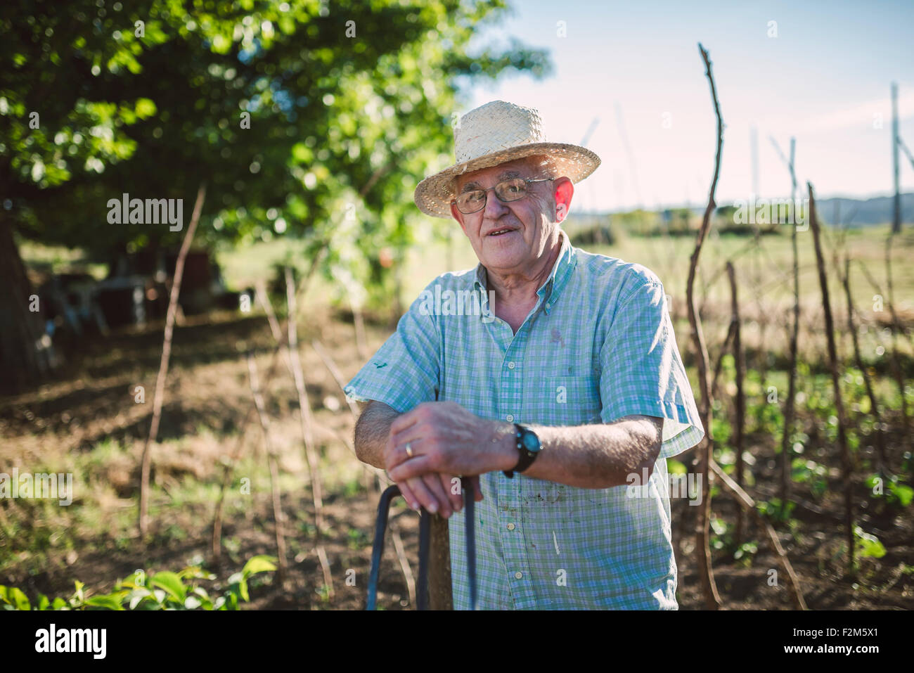 Farmer wearing straw hat standing hi-res stock photography and images ...