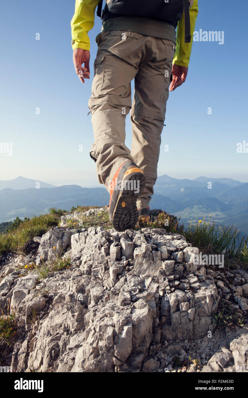 Austria, Tyrol, man hiking at Unterberghorn Stock Photo - Alamy