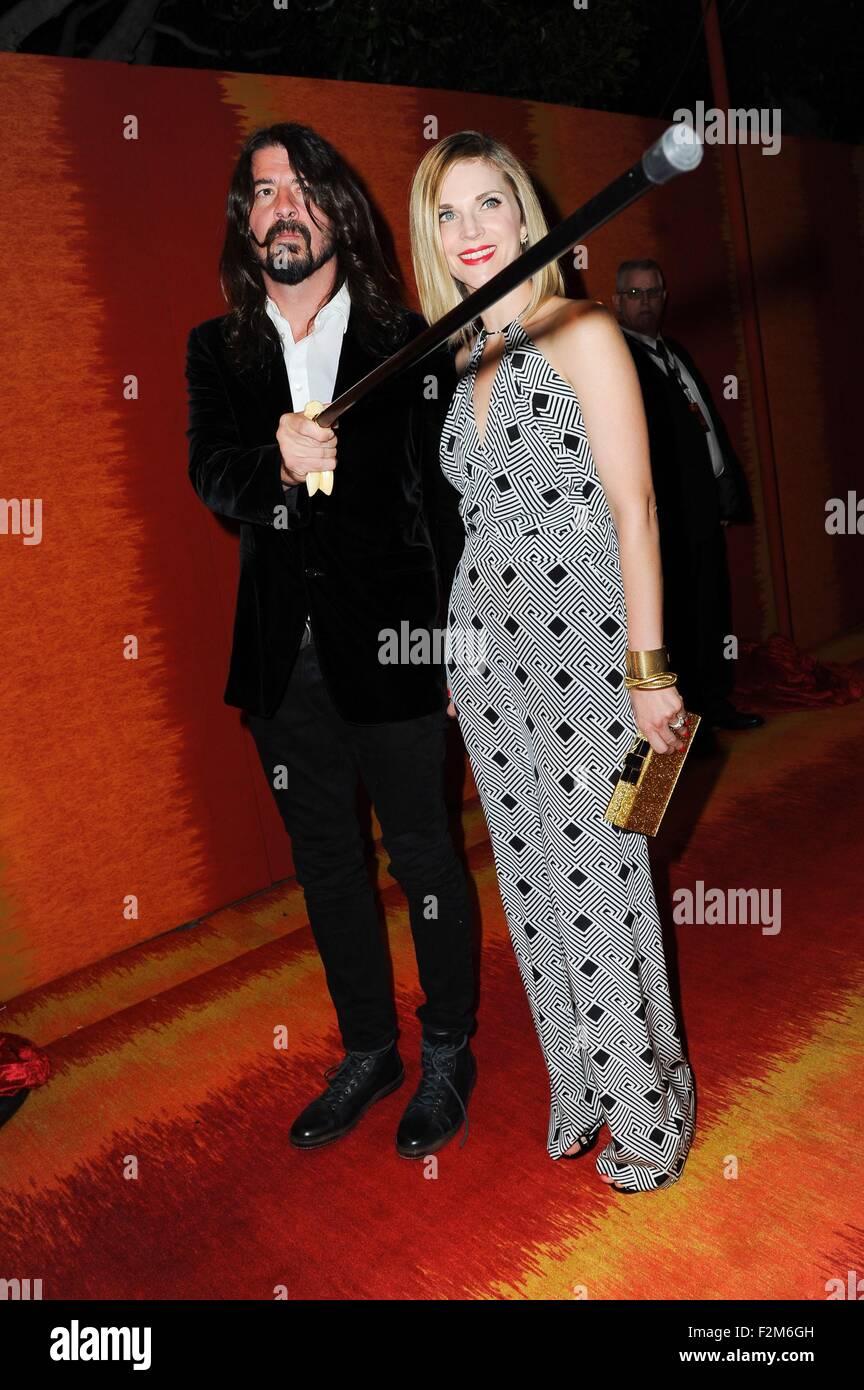 Los Angeles, CA, USA. 20th Sep, 2015. David Grohl, Jordyn Blum at the ...