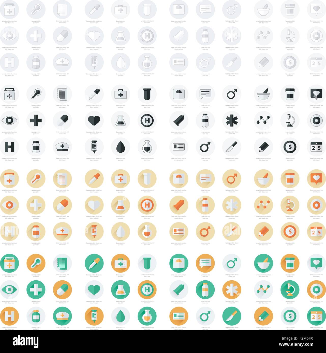 Set of flat Medical icons Stock Vector Image & Art - Alamy
