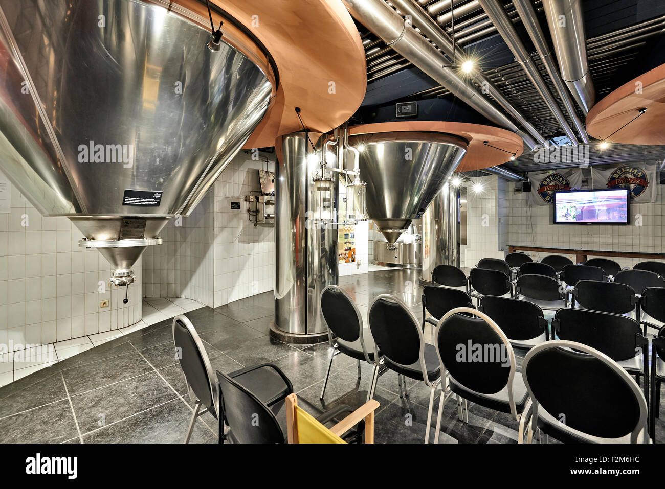 Section of the New story of beer in the brewery museum in the house of ...