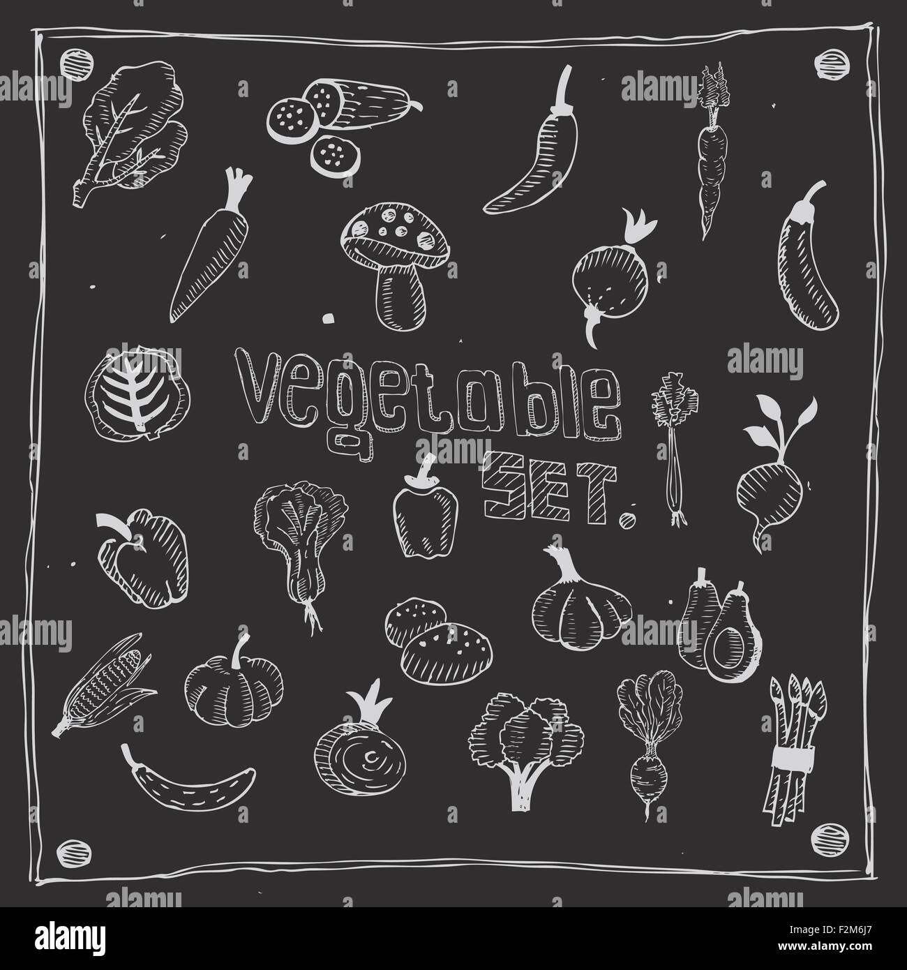 draw vegetable icons set Stock Vector Image & Art - Alamy