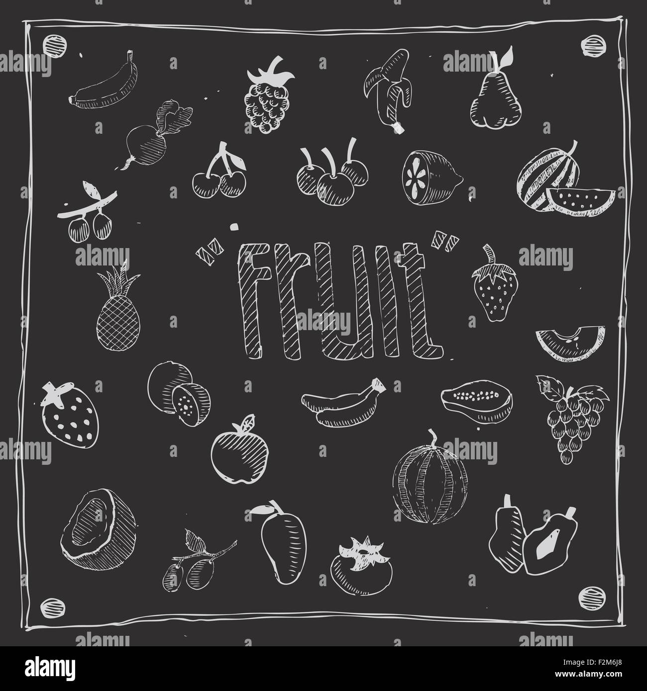 fruit icon draw Stock Vector Image & Art - Alamy