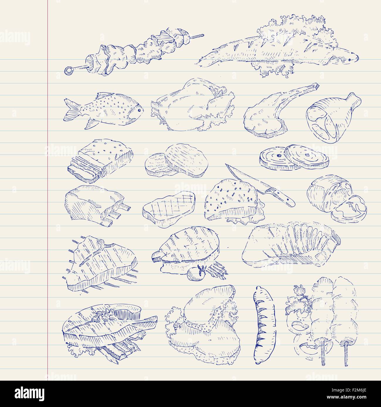 beef draw set Stock Vector Image & Art - Alamy