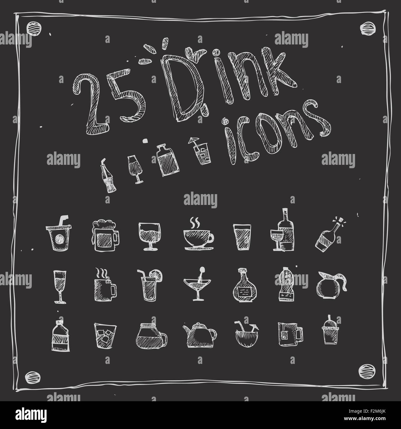 draw drink icons set Stock Vector Image & Art - Alamy