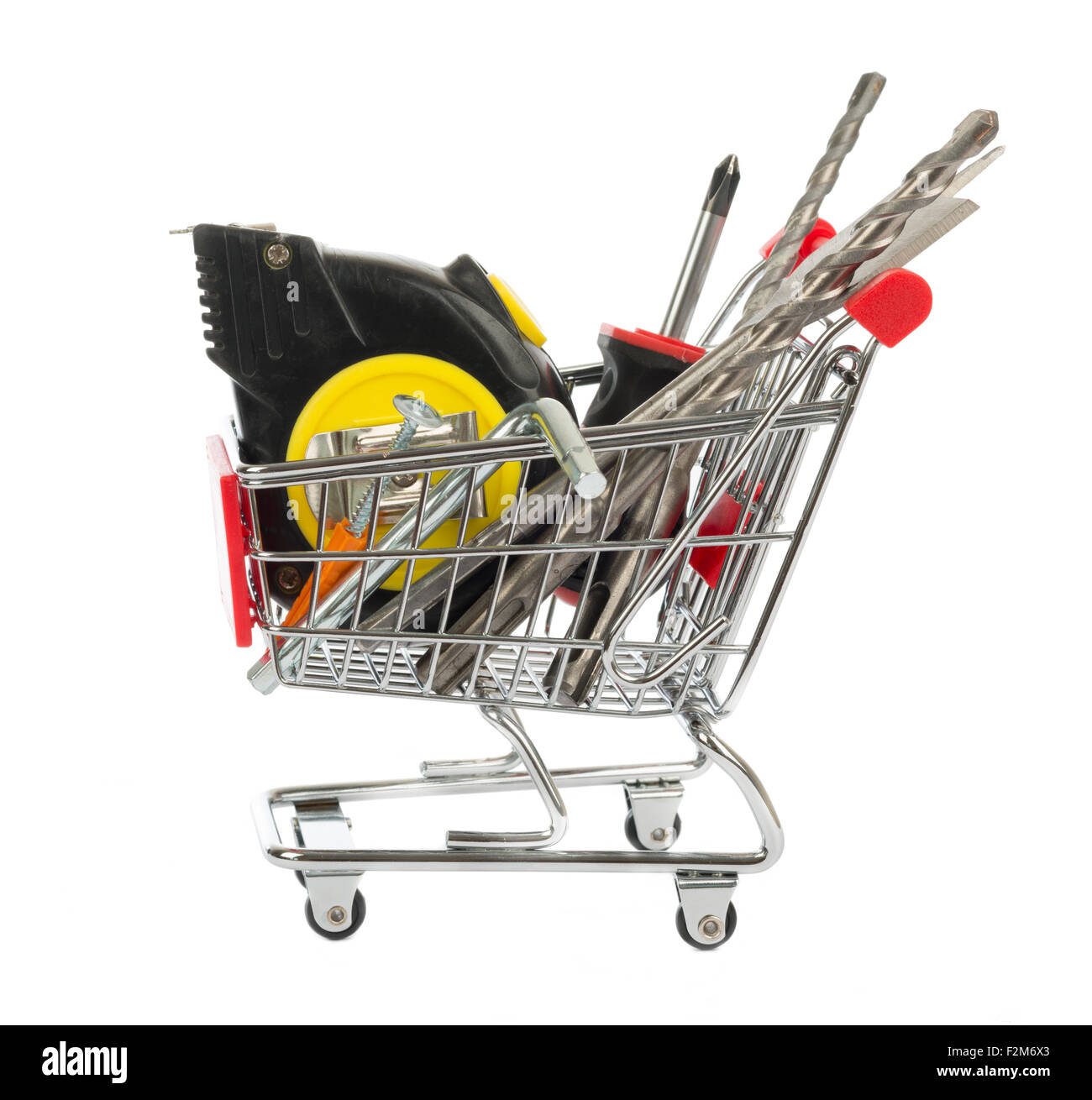 Tools in shopping cart, side view Stock Photo - Alamy