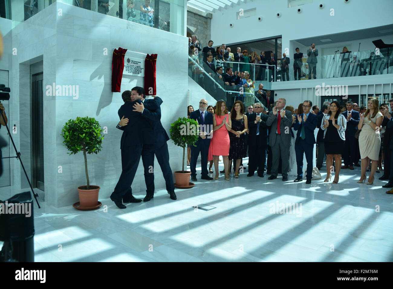 Gibraltar. 21st September, 2015. Minister for Education Gilbert Licudi ...