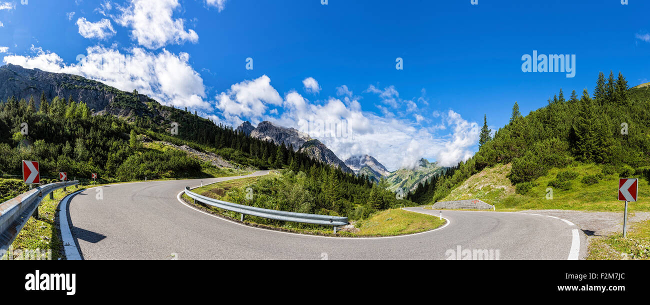 Austria, Tyrol, Mountain pass to Hahntennjoch, Panorama Stock Photo - Alamy