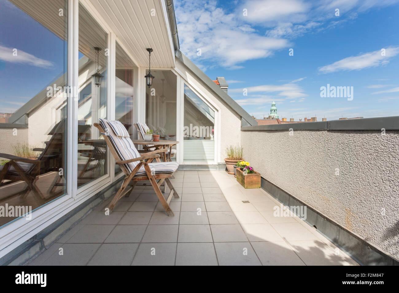 Germany, Berlin, Vacation home with rooftop terrace Stock Photo - Alamy