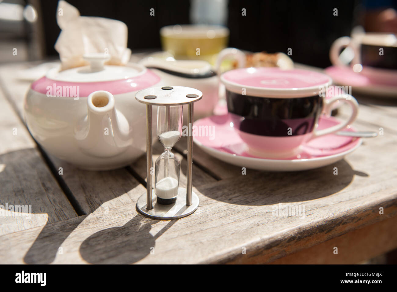 Afternoon tea with brew timer Stock Photo - Alamy