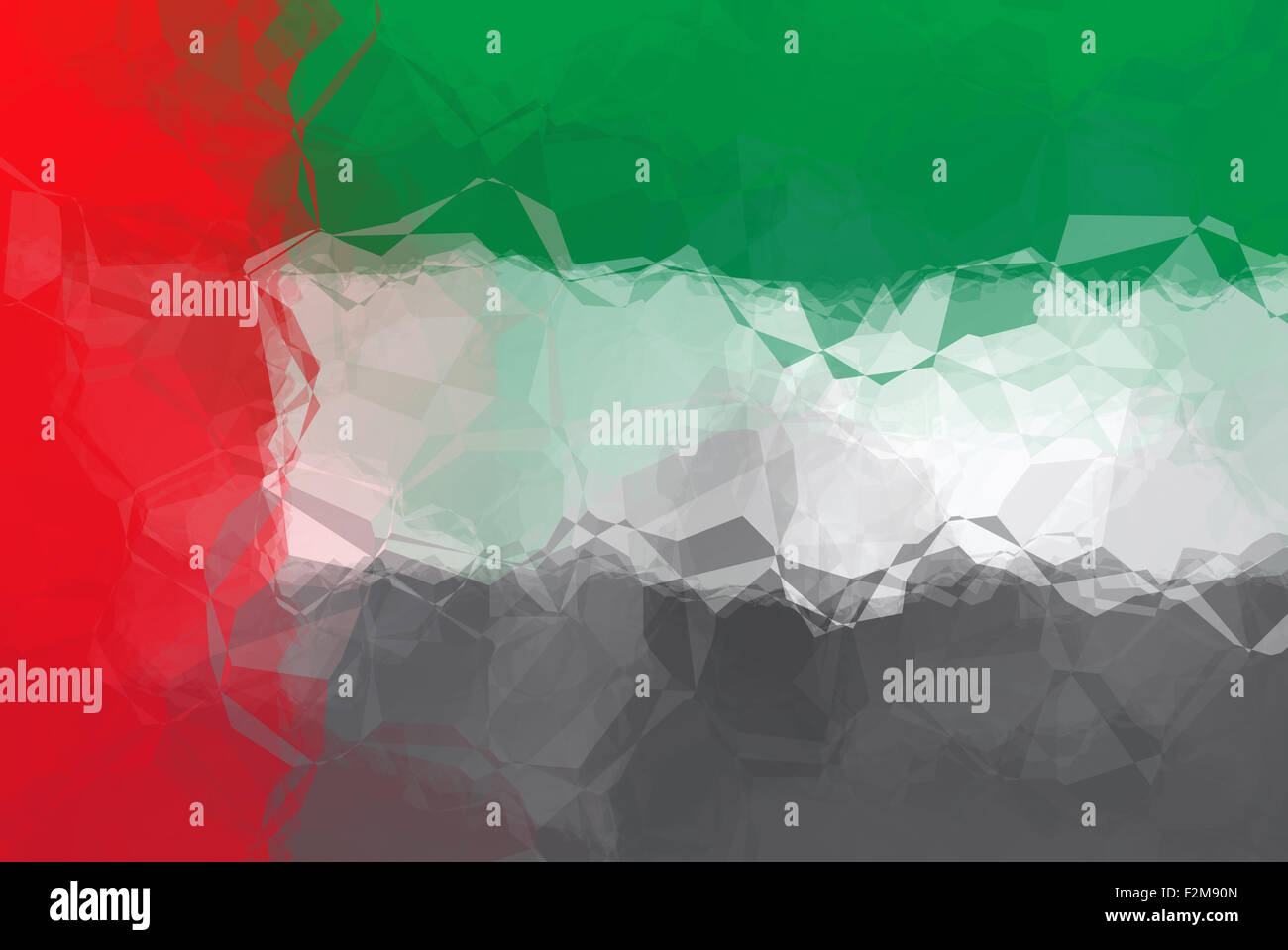 United arab emirates flag- triangular polygonal pattern Stock Photo - Alamy