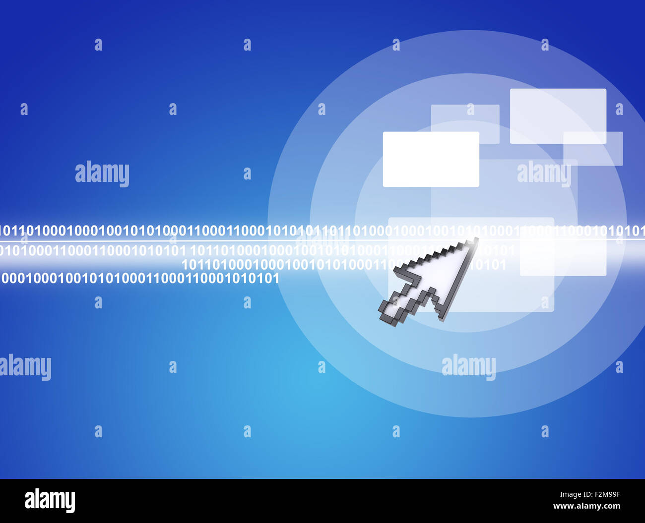 Cursor pressing on virtual screen with numbers Stock Photo - Alamy