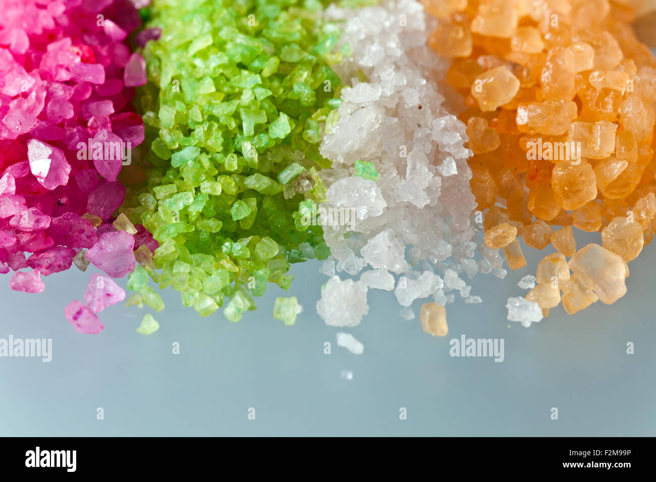 sea salt on a glass table Stock Photo - Alamy