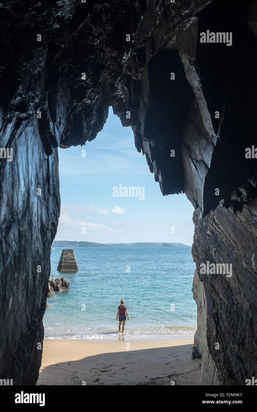 Looking across Plymouth Sound from Penlee Point, Cornwall,UK Stock ...