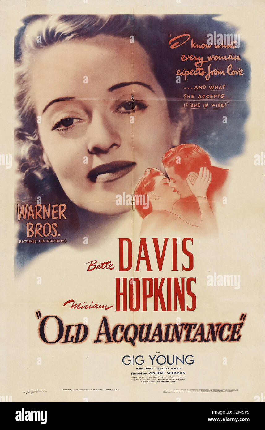 Old Acquaintance - Movie Poster Stock Photo - Alamy