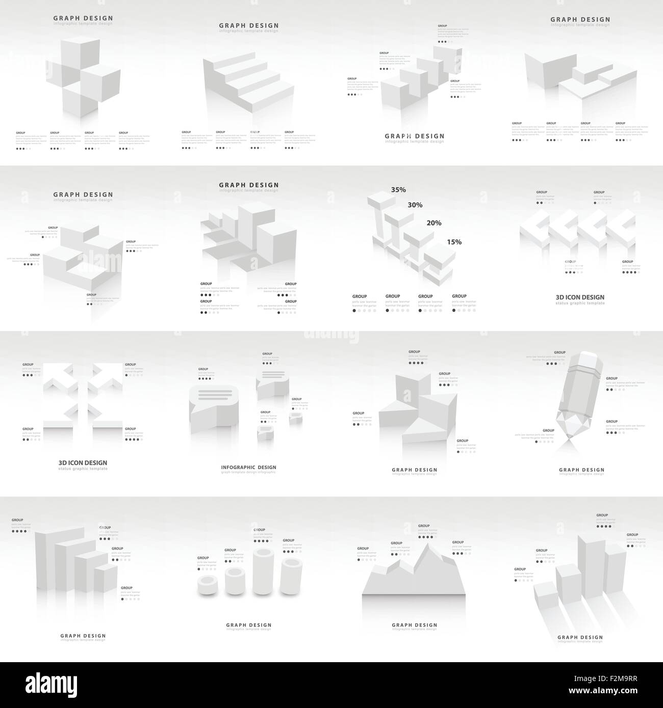White infographic 3d Graph template Vector Stock Vector Image & Art - Alamy