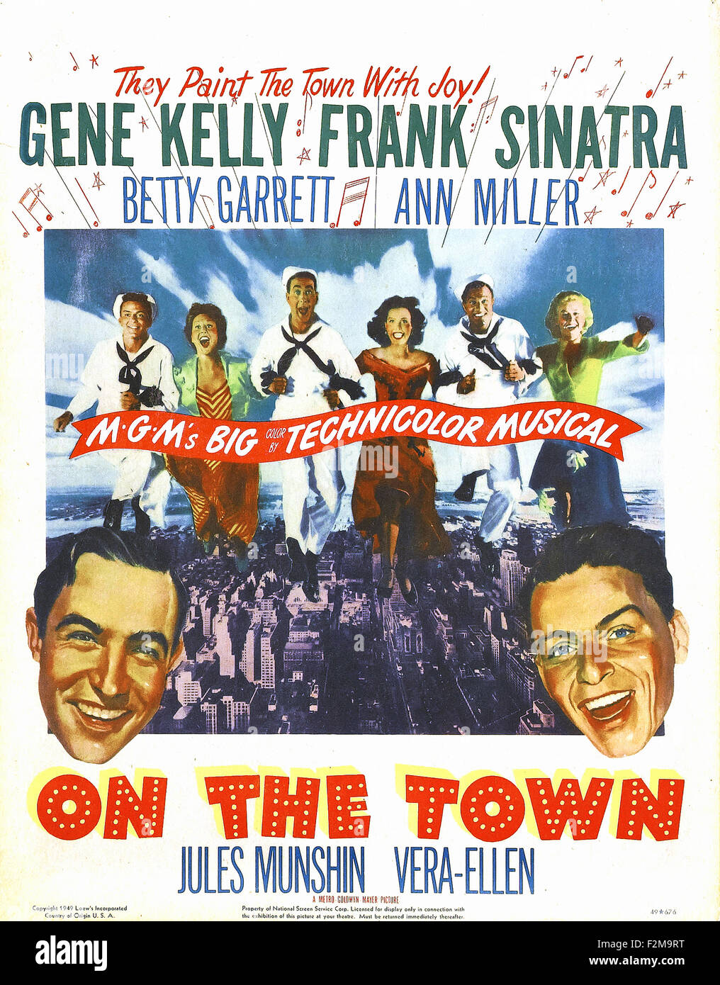On the Town - Movie Poster Stock Photo - Alamy