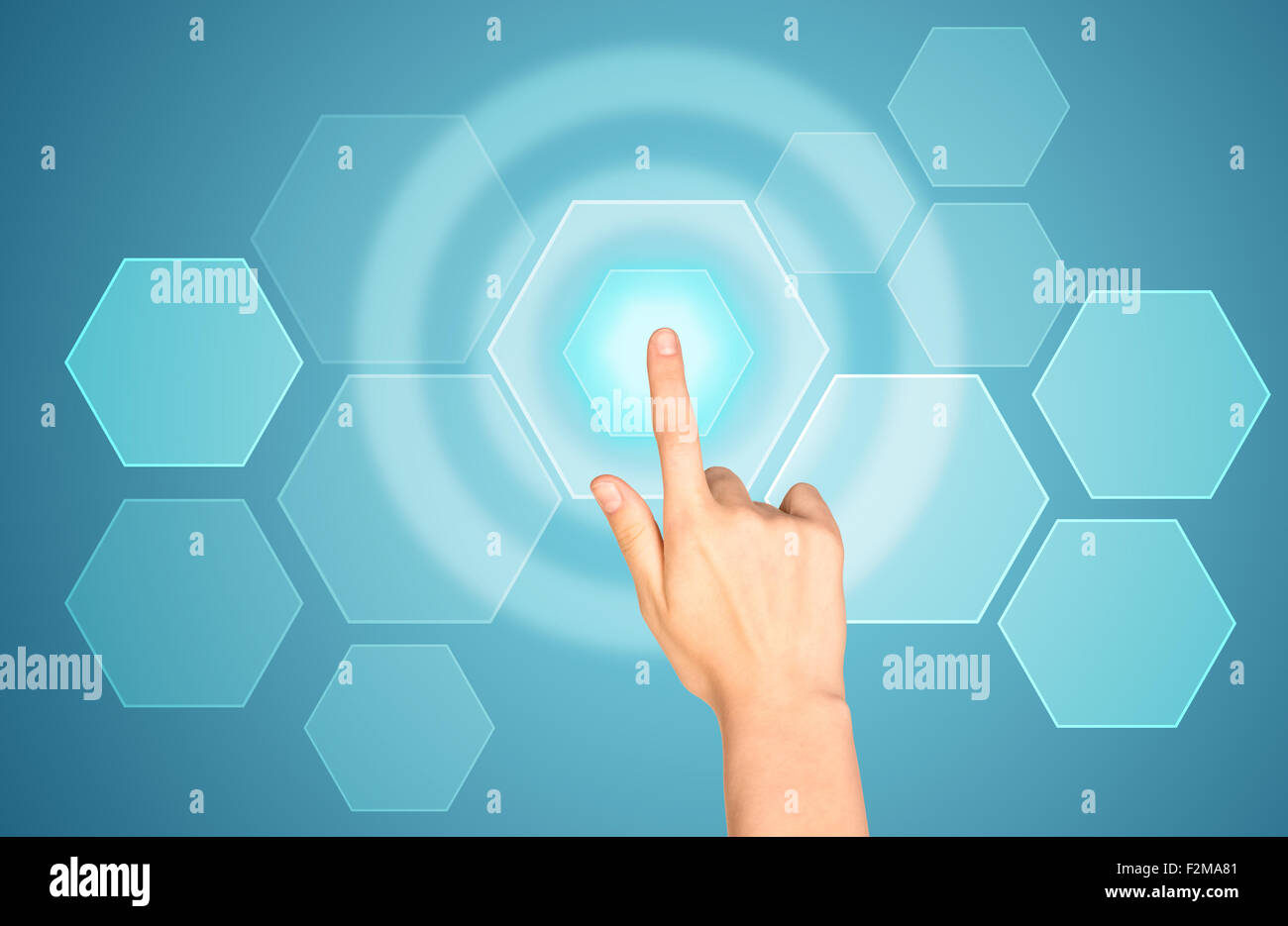 Finger clicking on virtual hi-res stock photography and images - Alamy