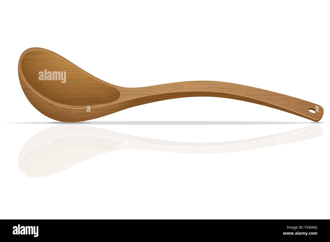wooden spoon vector illustration isolated on white background Stock ...