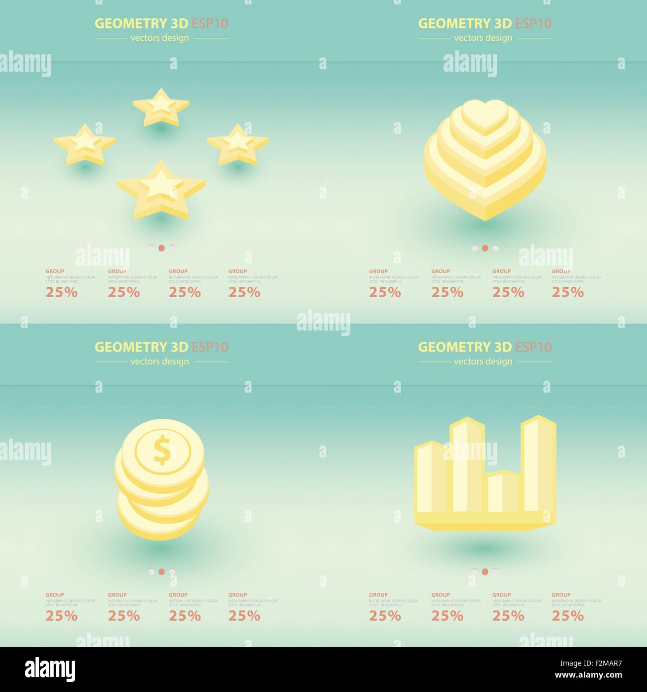 Geometry Abstract 3D Infographic And Icons Design Stock Vector Image ...