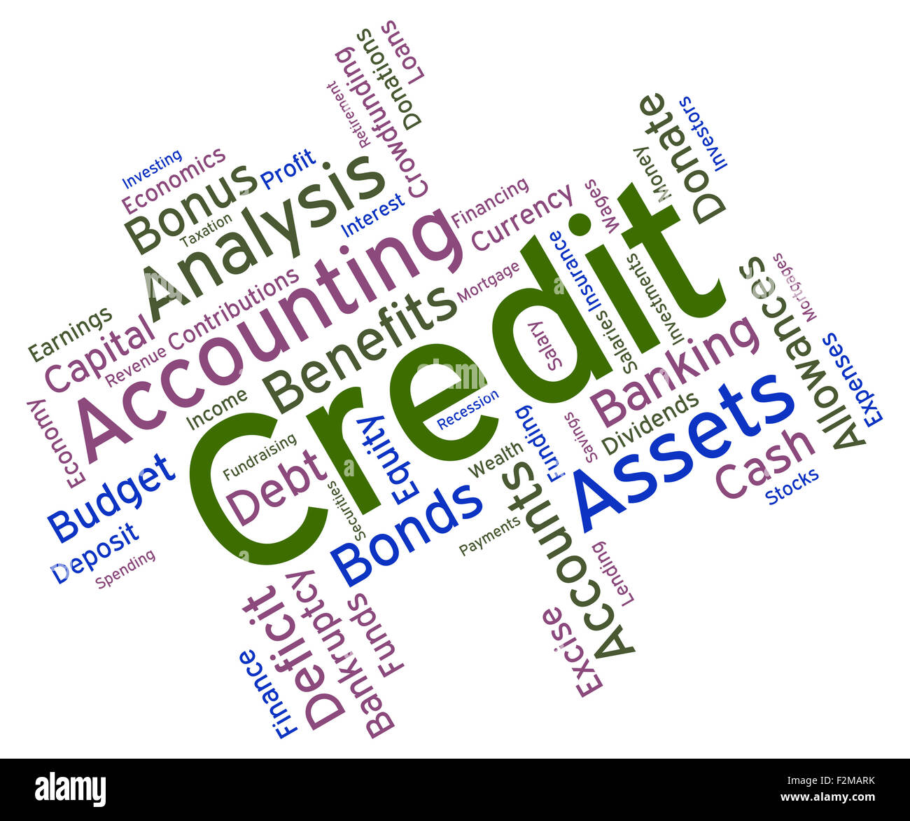Credit Word Representing Paying Shopping And Owe Stock Photo - Alamy
