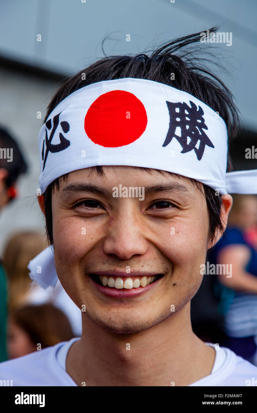 Japanese Rugby Fans Arrive To Watch Their Team Play South Africa In The ...