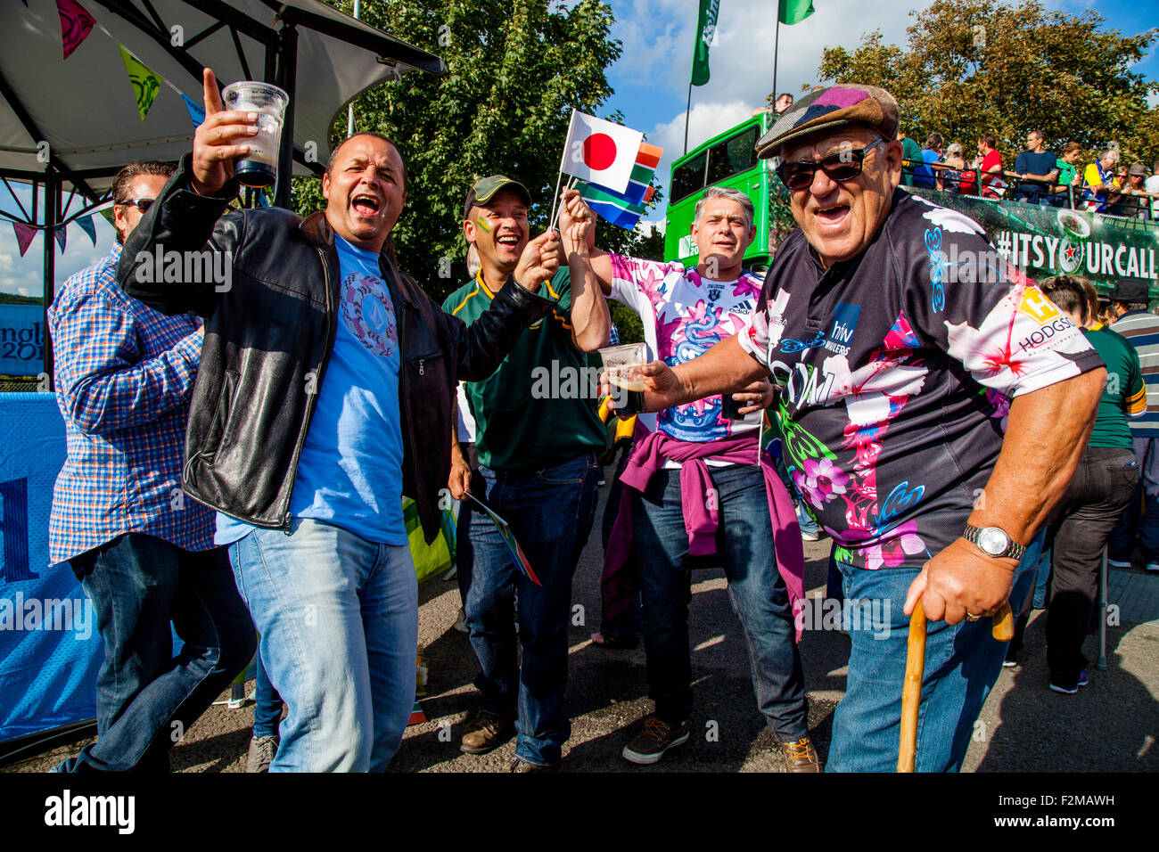 South African Rugby Fans Arrive To Watch Their Team Play Japan In Their ...