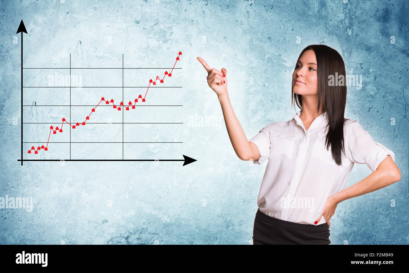 Pointing at graph hi-res stock photography and images - Alamy