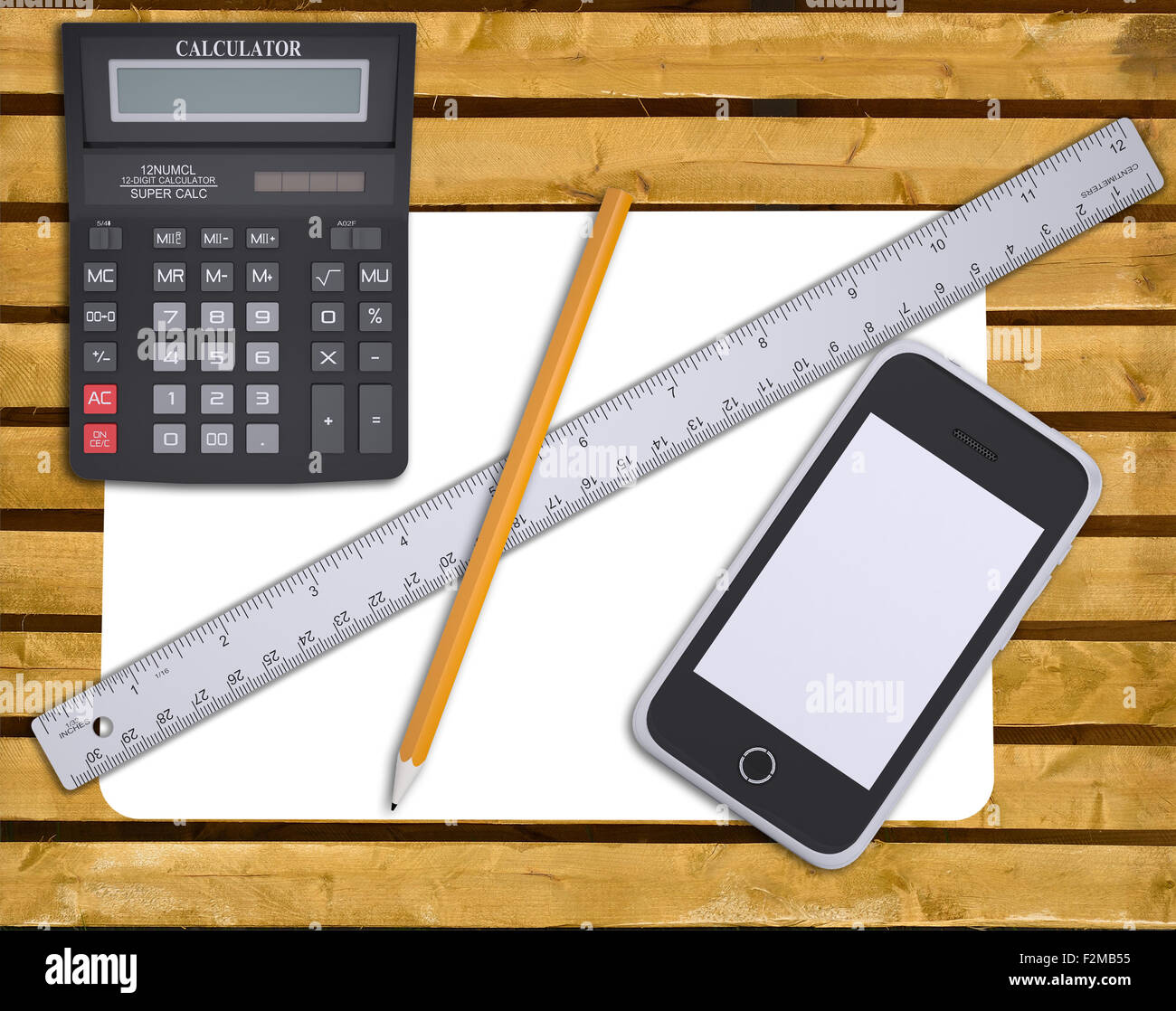 Smartphone with calculator Stock Photo - Alamy