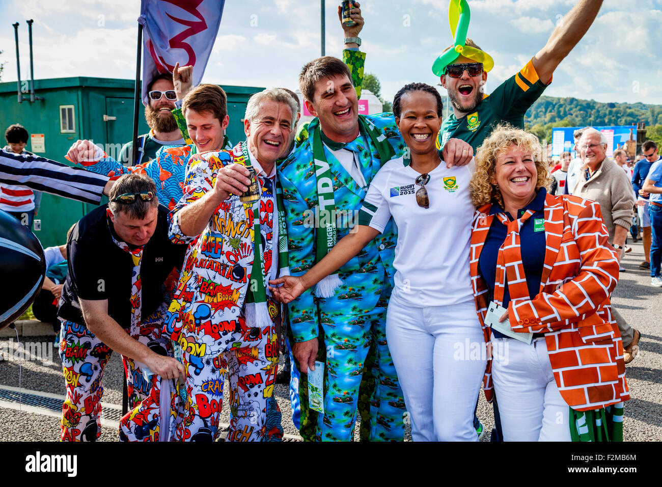 South African Rugby Fans Arrive To Watch Their Team Play Japan In Their ...