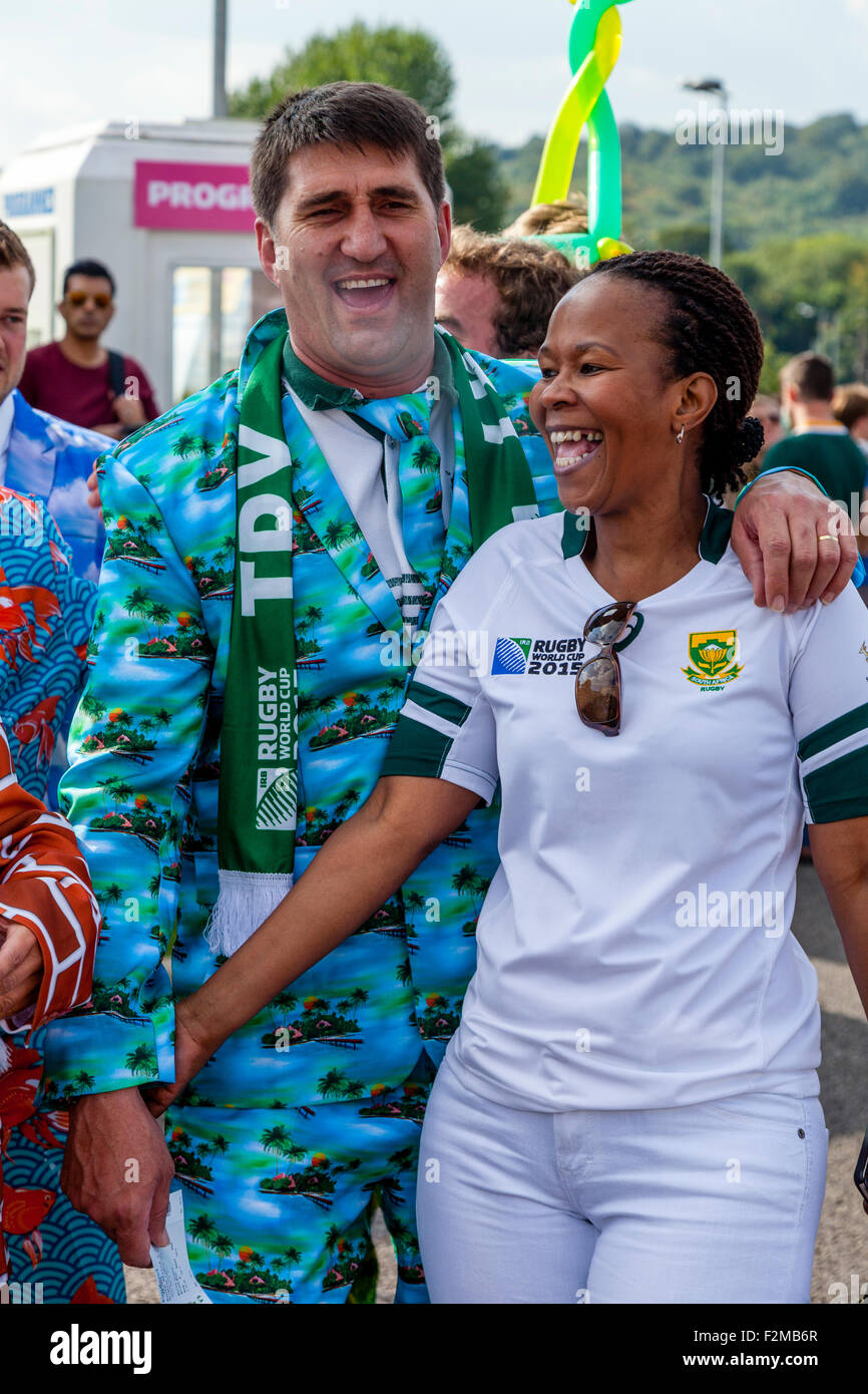South African Rugby Fans Arrive To Watch Their Team Play Japan In Their ...