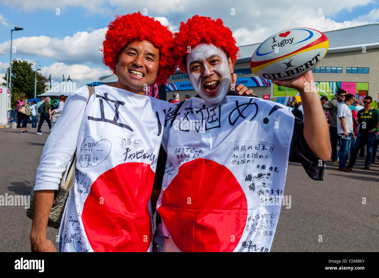 Japanese Rugby Fans Arrive To Watch Their Team Play South Africa In The ...