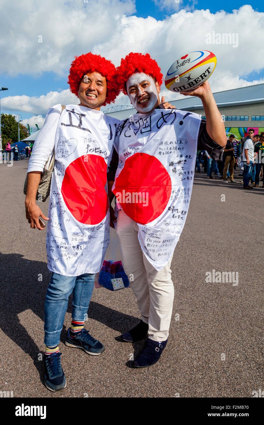 Japanese Rugby Fans Arrive To Watch Their Team Play South Africa In The ...