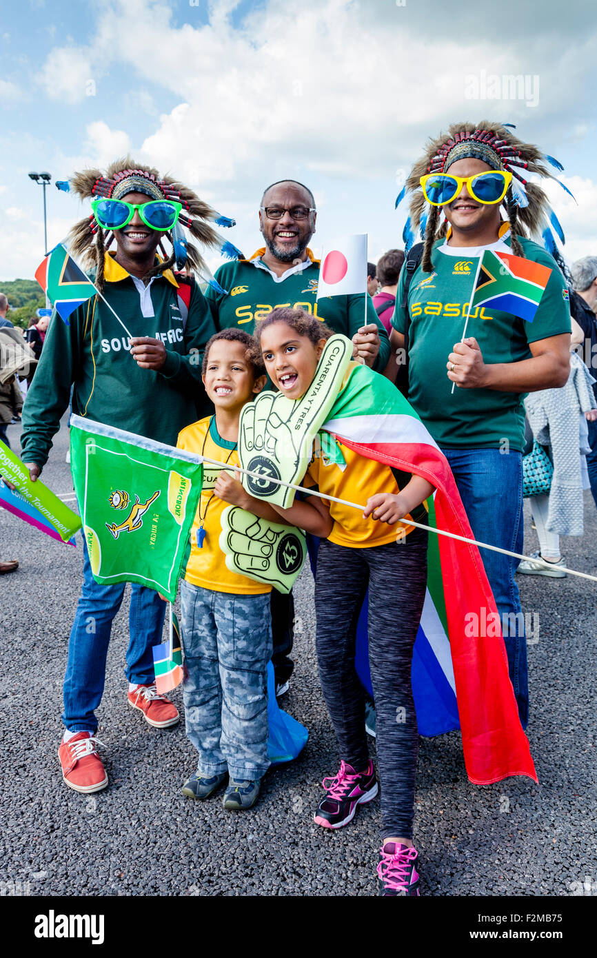 South African Rugby Fans Arrive To Watch Their Team Play Japan In Their ...