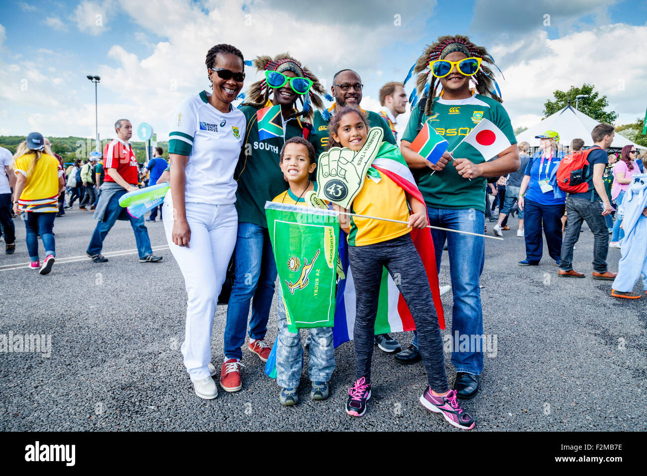 South African Rugby Fans Arrive To Watch Their Team Play Japan In Their ...