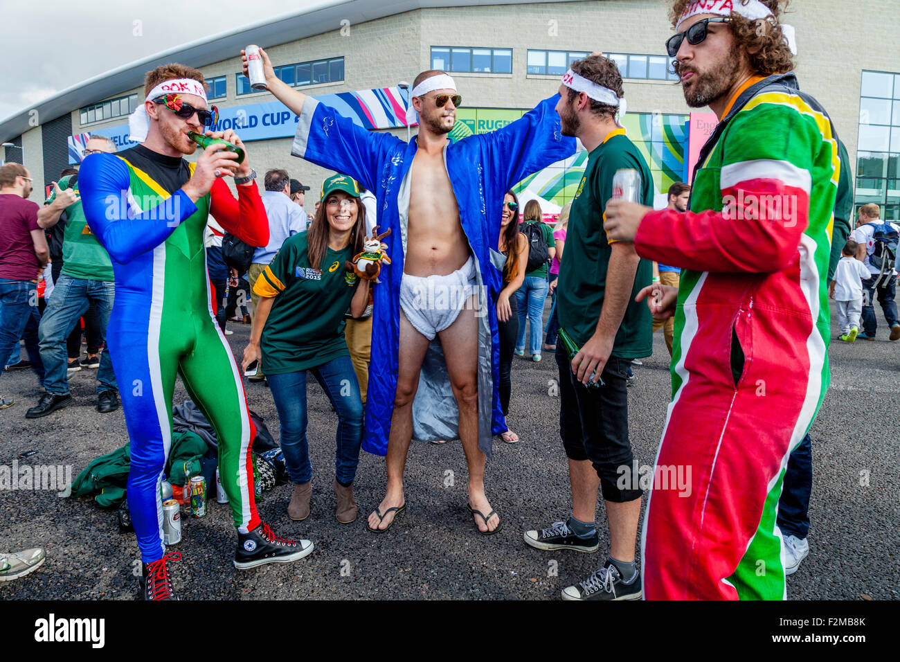 South African Rugby Fans Arrive To Watch Their Team Play Japan In Their ...