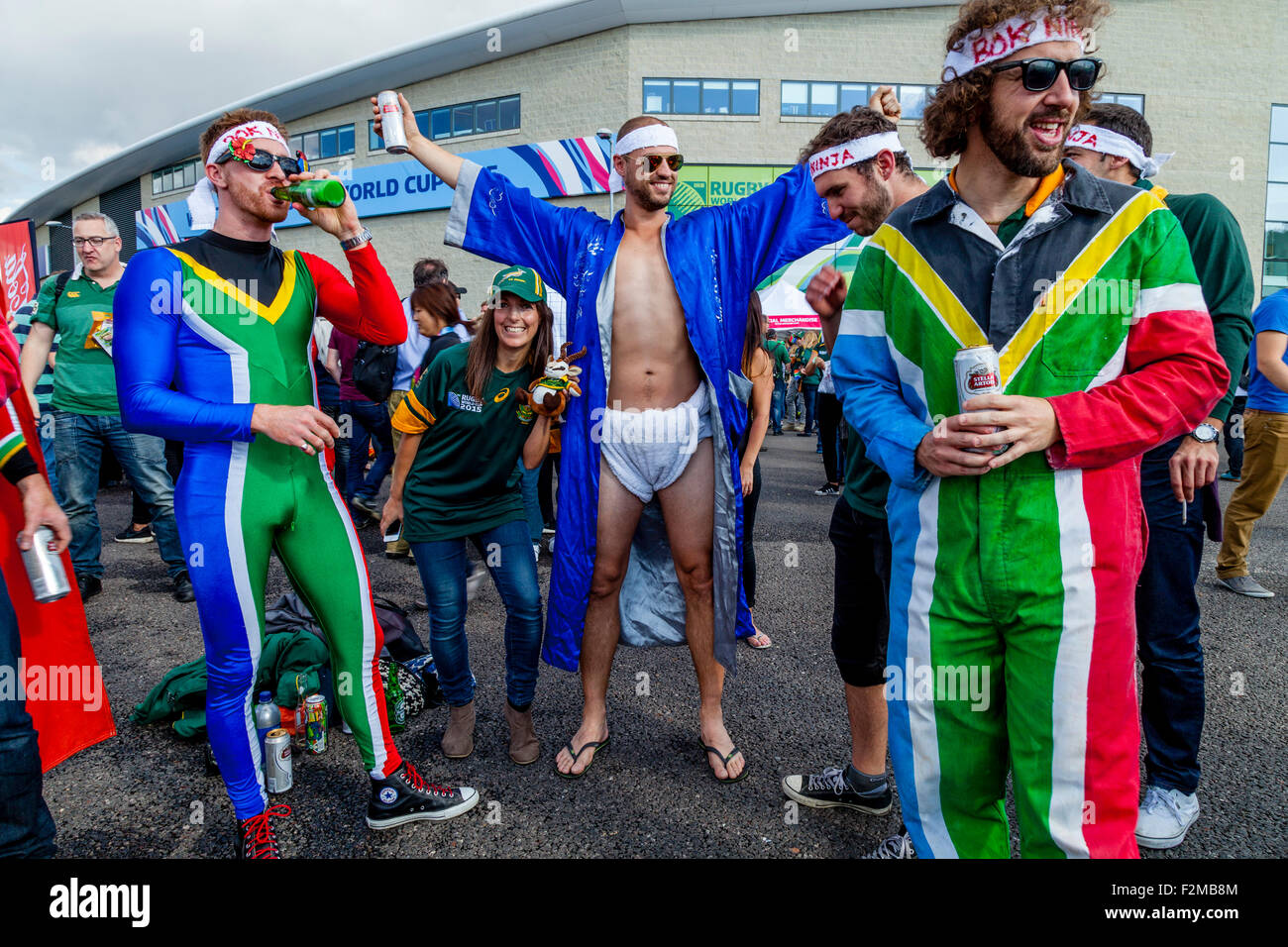 South African Rugby Fans Arrive To Watch Their Team Play Japan In Their ...