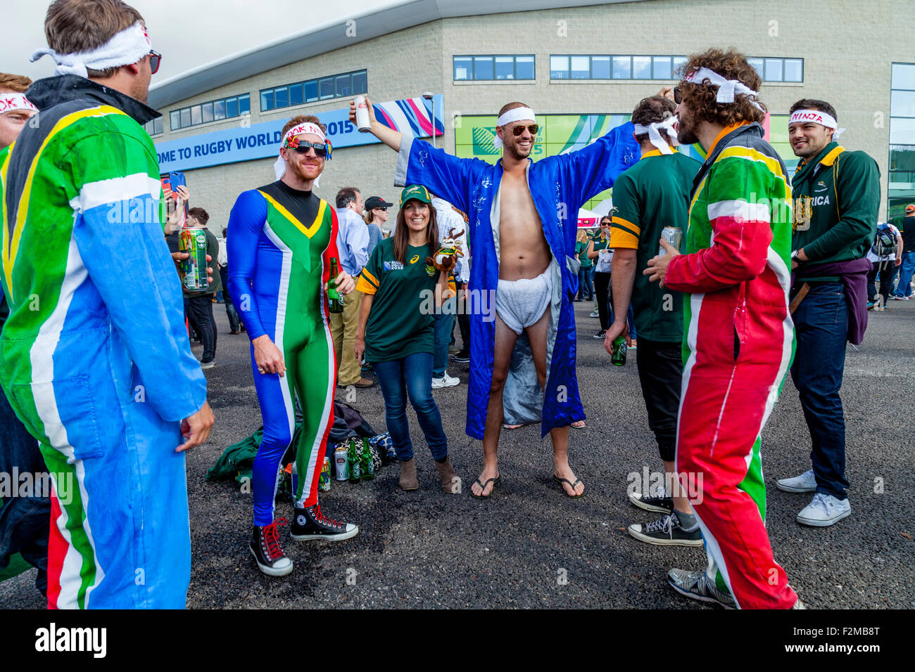 South African Rugby Fans Arrive To Watch Their Team Play Japan In Their ...