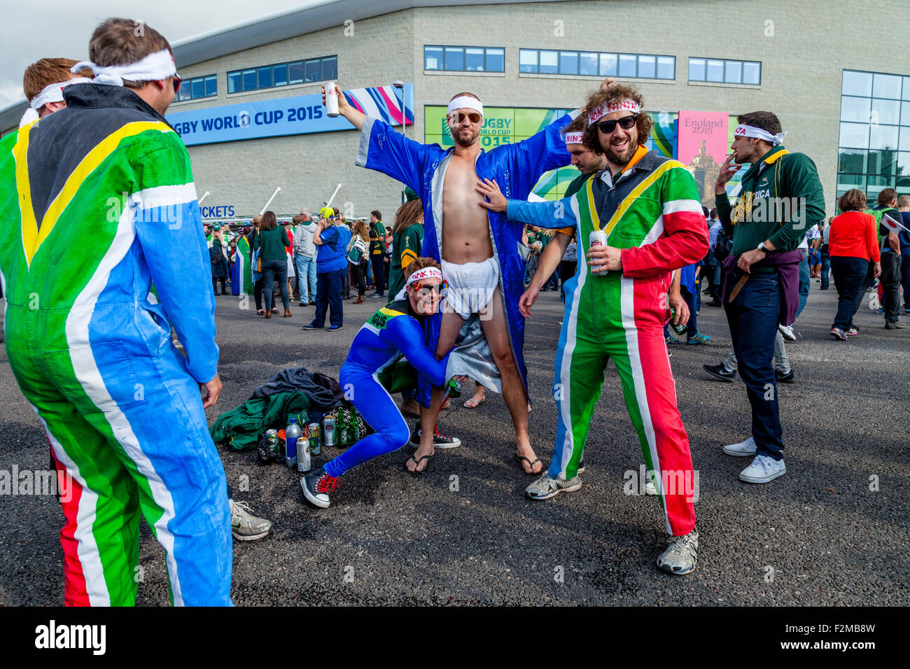 South African Rugby Fans Arrive To Watch Their Team Play Japan In Their ...