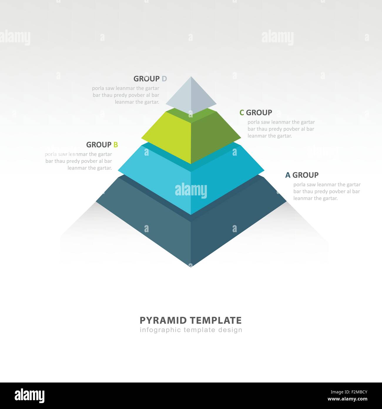 pyramid infographic template 4 color Stock Vector Image & Art - Alamy