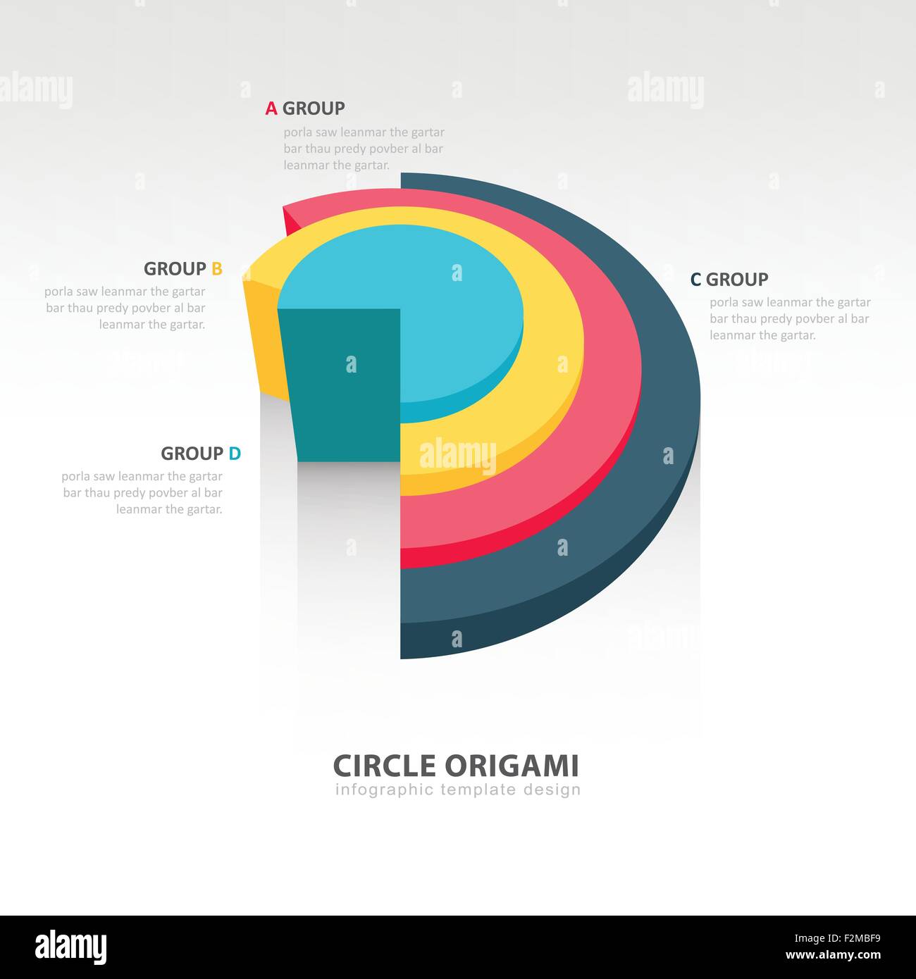 Modern circle origami style Stock Vector Images - Alamy