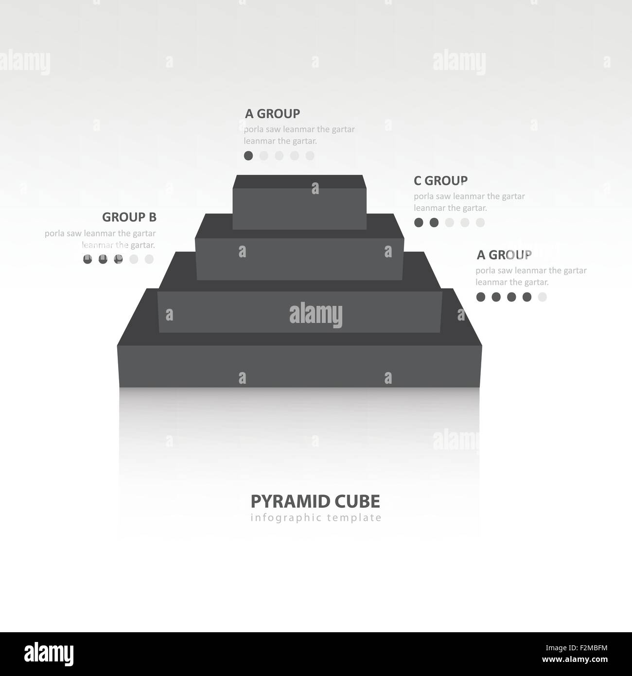 Business Infographics pyramid cube black color balance Stock Vector ...